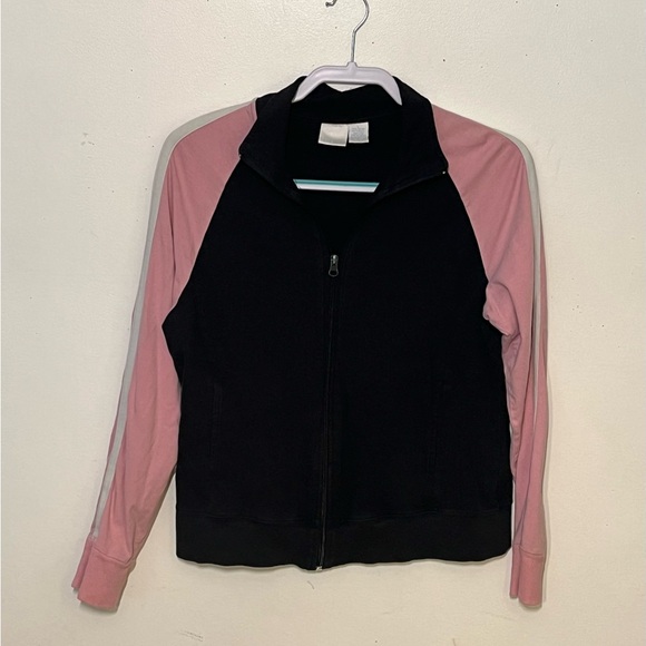 Prospirit | Tops | Prospirit Size L Black And Pink Full Front Zip Sweat ...